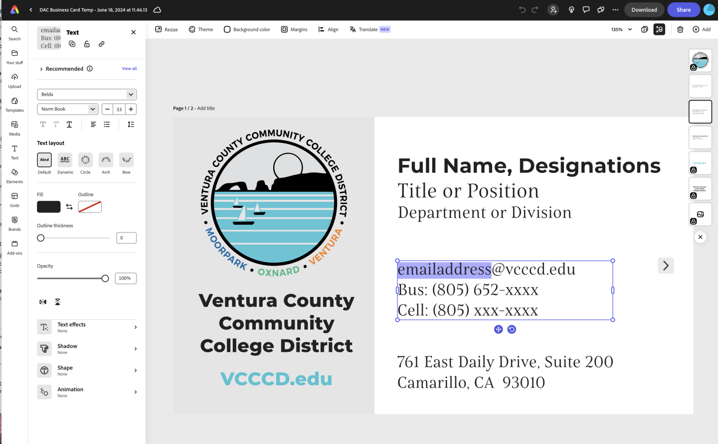 Submit a Request | Ventura County Community College District